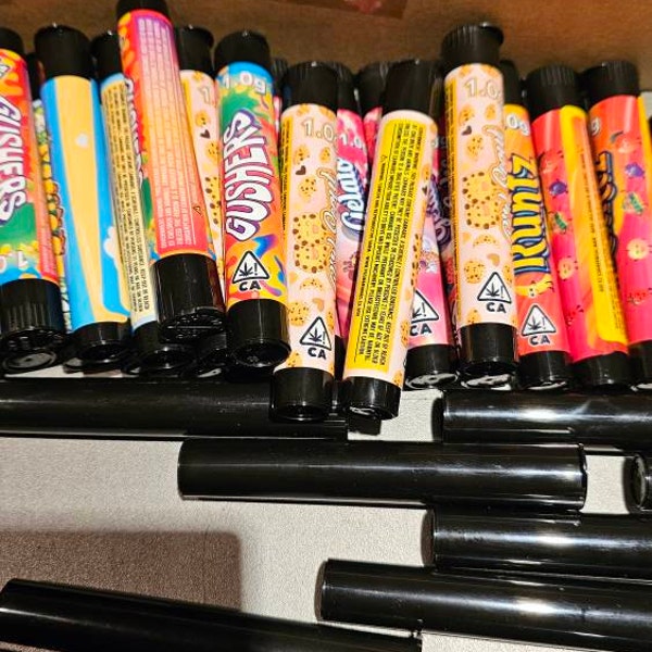 Strain Label Stickers for Plastic Pop Top Preroll Vials - 2.5" X 3.5 ...