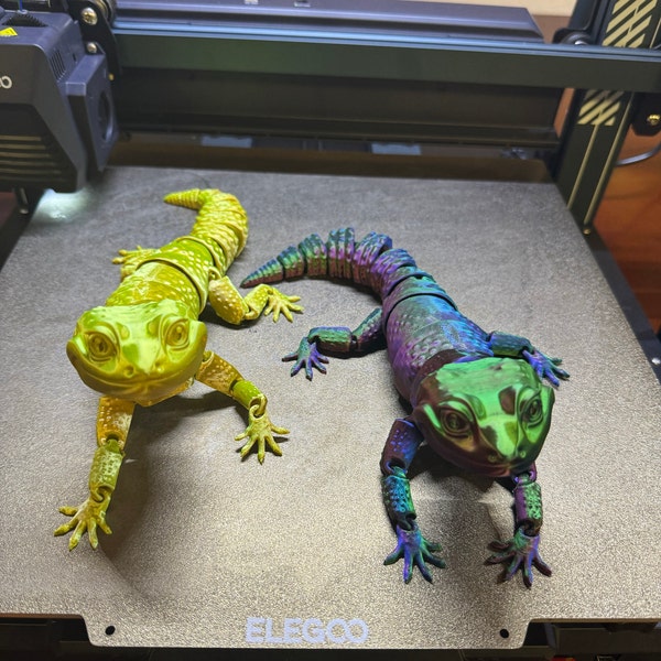 Leopard Gecko Digital .STL File for 3d Printing, Articulated Fidget ...