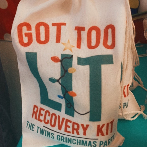 Holiday Party Favors, Got Too Lit Kit, Custom Christmas Party ...