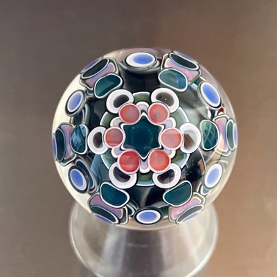 Four Layer Dot Stack Marble, UV Reactive, Glass Pop Art, Art Glass ...