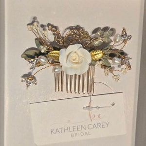 Bridal Hair Comb, Blush Pink Rosebud Hair Accessories for Bride ...