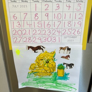 Printable Kids Monthly Calendar for 2024 With Dotted Numbers to Trace ...