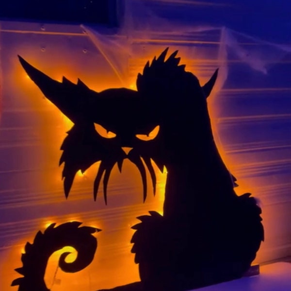 3ft Scary Black Cat Template When Made. Printable Trace and Cut ...