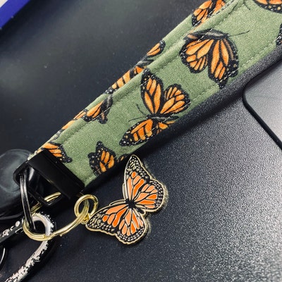 Monarch Butterfly Keychain, Butterfly Keyring, Metal Butterfly Keychain ...