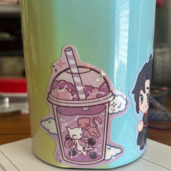 Kawaii Anime Cat Girl Vinyl Decal Cat Girl Sticker Vinyl Sticker Kawaii ...