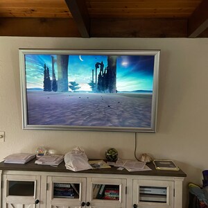 Wood TV Frames genuine Oak Wall Art Aesthetic Home Décor - Etsy