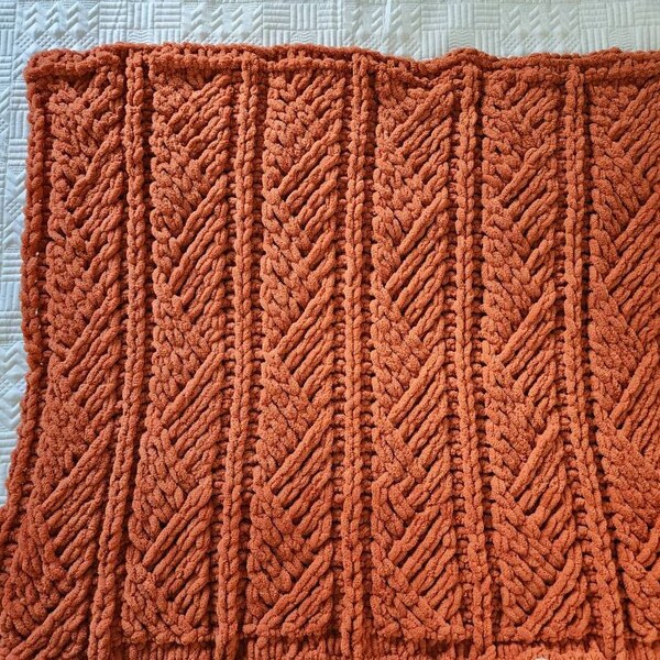 Blanket Pattern Download // PATTERN: Herringbone Throw Blanket // Loop ...