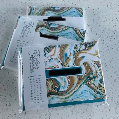 Personalized Flat Note Cards BLUE HYDRANGEA Floral Stationery Flower ...