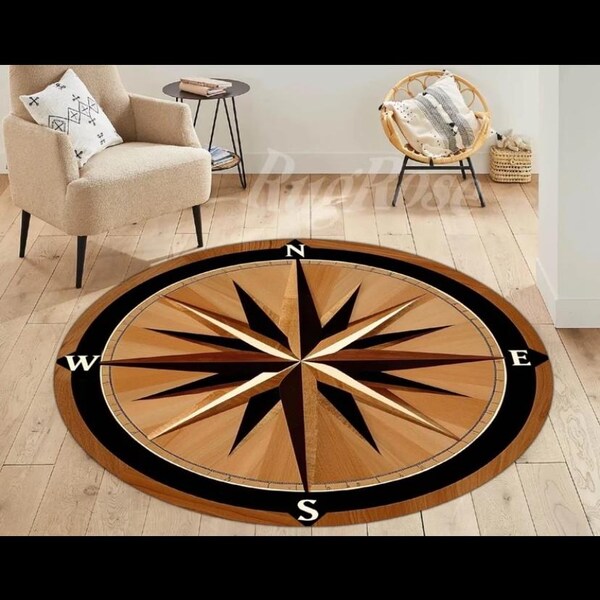 Old Maps, Compass, Compass Themed Rug, Nautical, Nautical Rug,ship ...