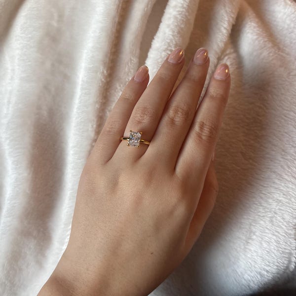 Yellow Gold Over Sterling Silver 925 Bridal Set With 2CT Round ...