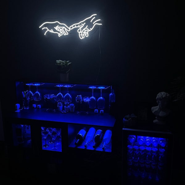HAND OF GOD Neon Sign Light Office Living Room Interior Design, Neon ...