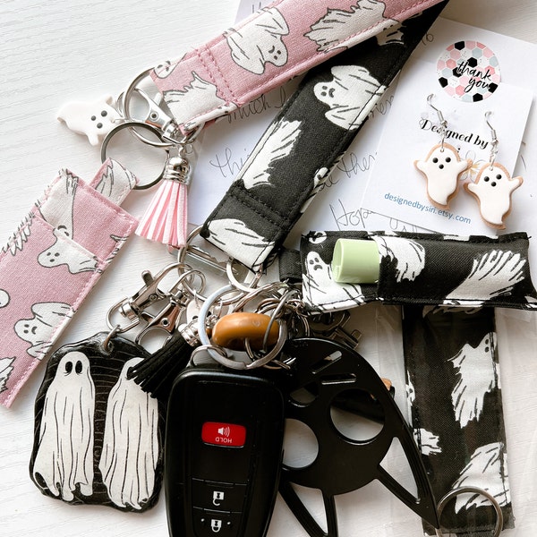 Halloween Wristlet Keychain Tassels Lobster Claw Clipper Spooky ...