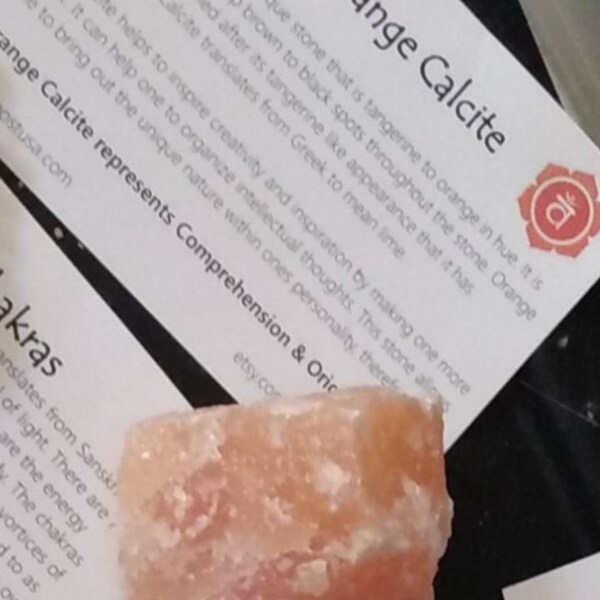 One Natural Orange Calcite Chunk, Mexican Rough Orange Calcite, Raw Orange Calcite, Orange ...