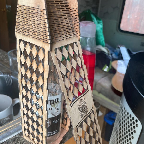 Wine Bottle Box SVG Bundle, Wine Gift Box Laser Cut File, Wine Holder ...