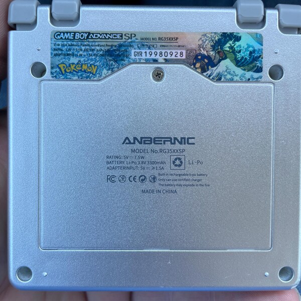 Gameboy Advance SP & Anbernic RG35XXSP Back Labels - Etsy