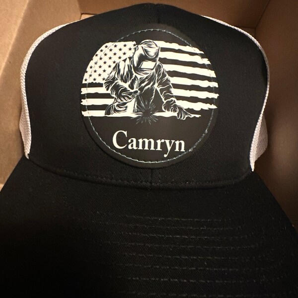 Personalized Welder Trucker Hat, Custom Welder Hat, American Flag ...