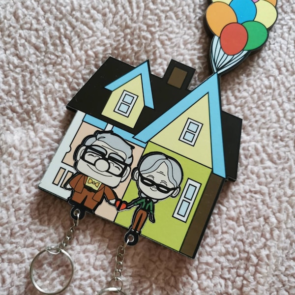 High Quality Handmade Acrylic UP Keychain - Etsy