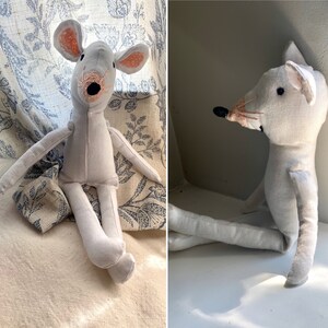 Muis gevulde pop in romper 10 patroon en tutorial, muispatroon, voor ...