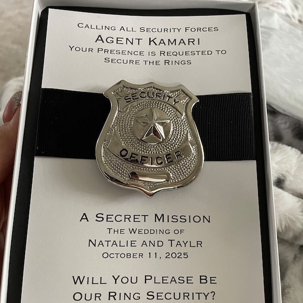 Will You Be My Ring Security / Ring Bearer Invitation - Etsy