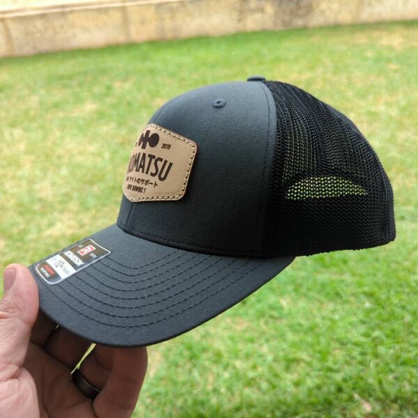 Custom Leather Patch Hats Made in Australia on a Richardson 112 ...
