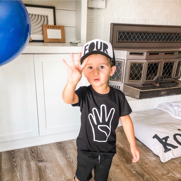 Boys 4th Birthday, Personalized Four Shirt - Etsy