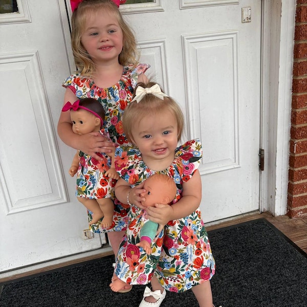 Ruffled Linen Baby Bonnet Girl, Ivory, Dusty Pink, Dusty Blue Ruffle ...