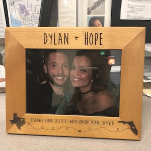 Personalized Long Distance Relationship Picture Frame Long | Etsy