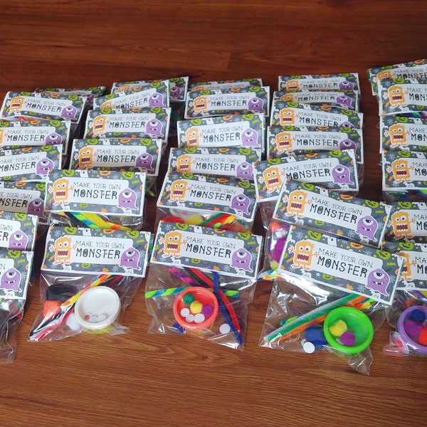 Make Your Own Monster Tags for Treat Bags//instant Download for ...