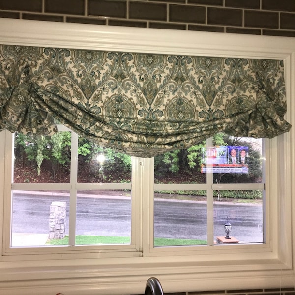Custom Flat Stationary Roman Shade or Valance - Etsy