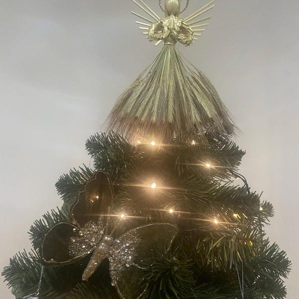 Tree Topper for Christmas.straw Stars.scandinavian Ornament.festive ...