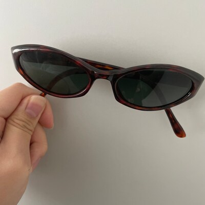 Authentic Vintage 90s Made Light Tint Blue Lens Framless - Etsy