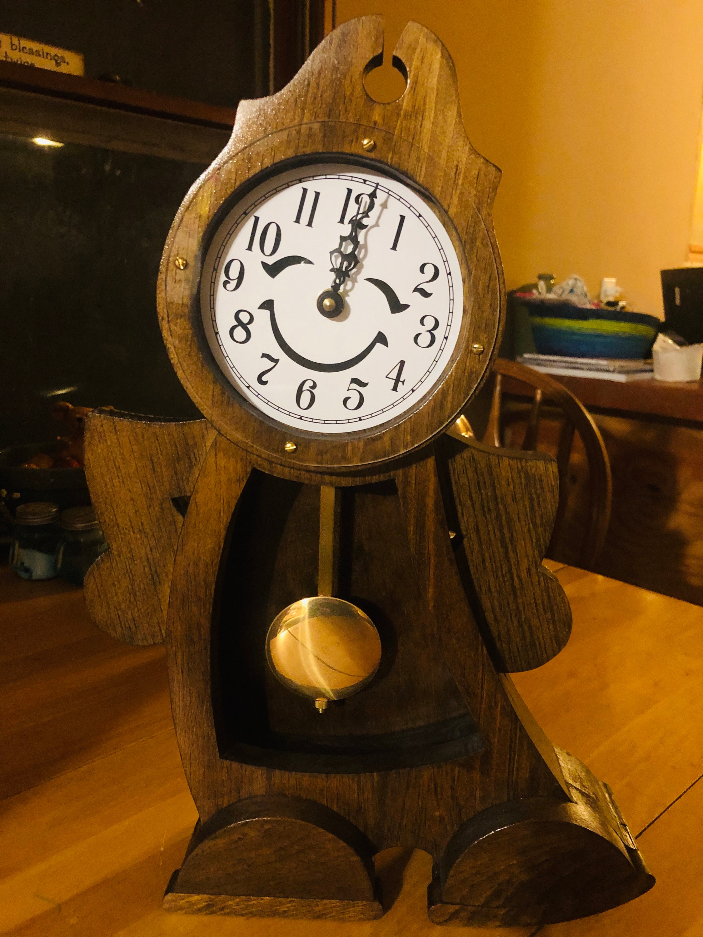 Handmade Boy Clock with choice of color. 4-6 weeks processing time