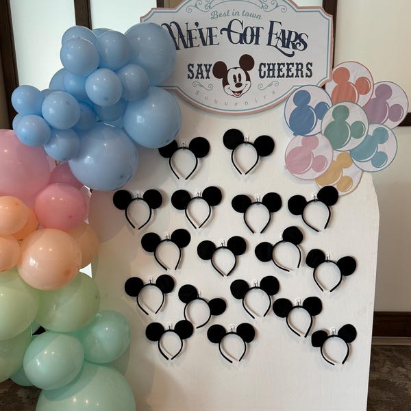 Printable Pastel Mickey Balloons, Disneyland Baby Shower Stand up Prop ...