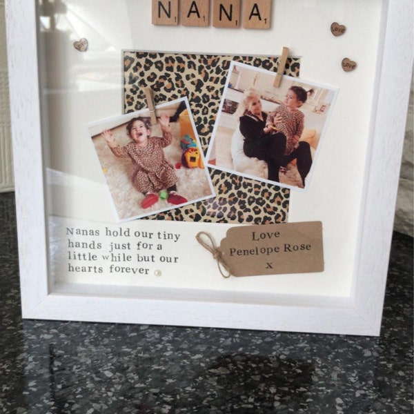 Nanny Scrabble Frame- Personalised Photo Frame for Nana- Nanny Gift ...