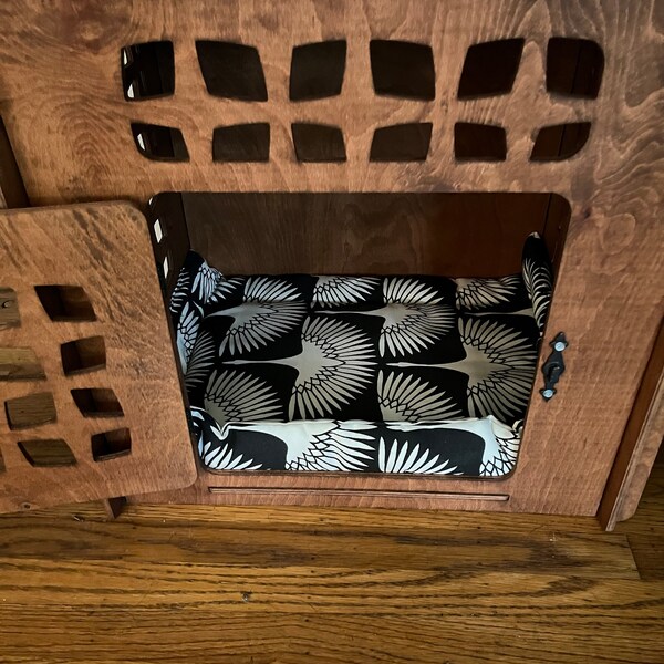 Crate Pad, Gray Crate Bed, Modern Crate Mat, Boho Crate Pad, Pet Crate ...