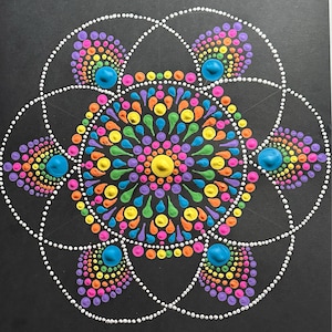 Dot Art Mandala Dot on Top Practice Pages Set 1 5 Mandalas in 5 Sizes ...