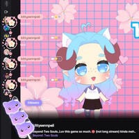 P2U Pink Rabbit Bunny Melo Chat Widget Goal Kawaii Bunny Kitty White ...