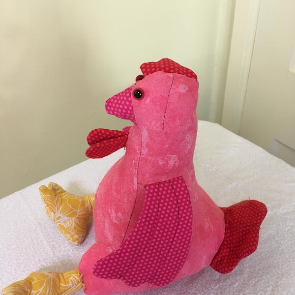Stuffed Hen - PDF Sewing Pattern | Stuffed Animal | Fabric Chicken Toy ...