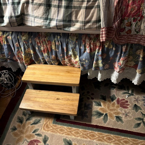 Large Step Stool - Adult Size Stool - Wooden Step Stool - Farmhouse ...