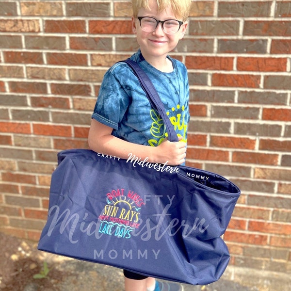 Boat Waves Sun Rays Ain't Nothing Like Lake Days Embroidery Design - 3 ...