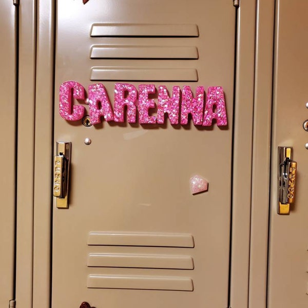 Personalized NAME Resin Letter Magnets -customizable Glitter Letters ...