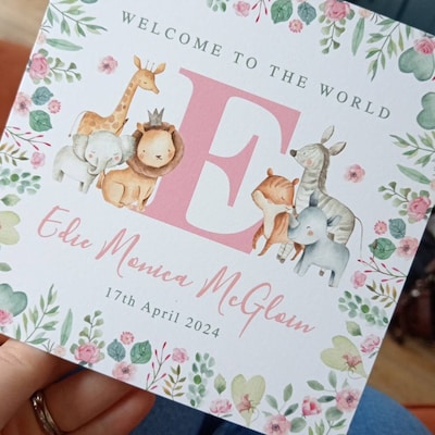 Daughter 1st Birthday Card, Personalised Girl First Birthday Card ...