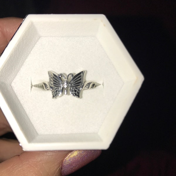 Butterfly Band Ring Solid 925 Sterling Silver Butterfly Ring Statement ...