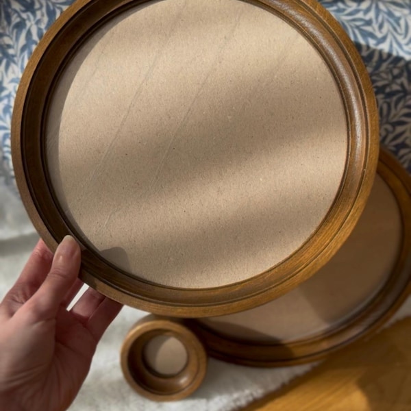 Berlin Blue Round Frame, Round Picture Frame, Embroidery Frame, Circle ...