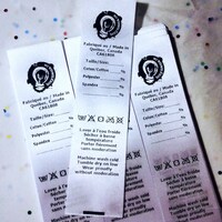 Custom Content Label - CPSIA Compliant Label - Washing Instructions ...