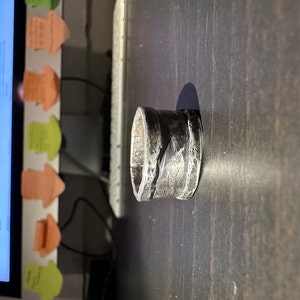 Wide Metal Ring Men Bands Brass Men Ring Melted Brass Jewelry Raw Brass ...