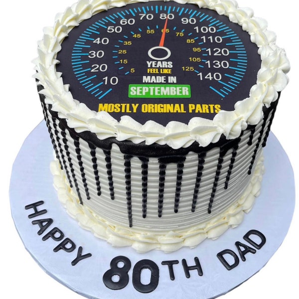Racing Speedometer EDIBLE Cake Cupcake Image Topper, Speeding Cake ...