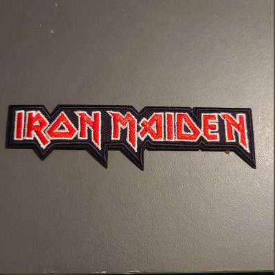 Official Iron Maiden Patch Red Logo Embroidered Iron on EH3 - Etsy