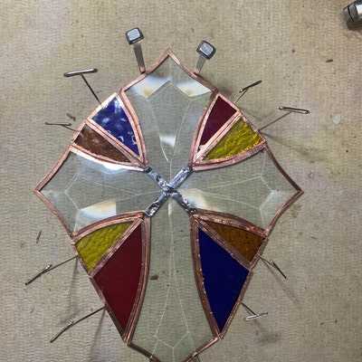 WISSMACH ENGLISH MUFFLE Stained Glass Pack Set/8 Assorted Colors 8x10 ...