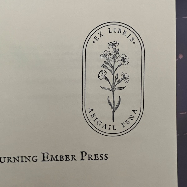 Vintage Floral Library Stamp or Book Stamp, From the Library of ...